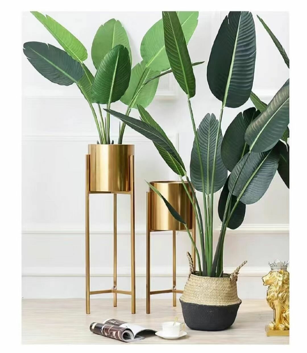 Скандинавский золотой цветочный стойка — элегантная подставка для цветов, кашпо и ваза для цветов для дома и сада, 1 шт