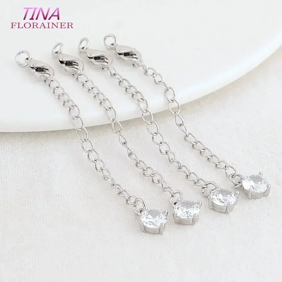 6 шт, медная удлинительная цепочка золотого цвета 14 карат Florainer Tina с Style 24