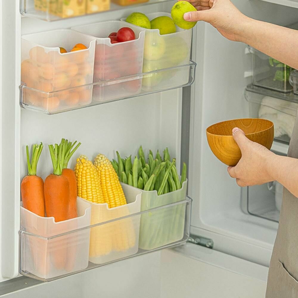 Органайзер для холодильника с продуманной системой хранения продуктов и удобными контейнерами