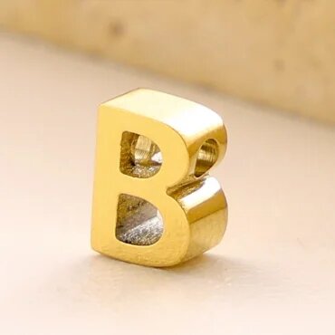 Посеребренная подвеска-сердце SUNIBI с буквой Silver Color, YP25251 - B