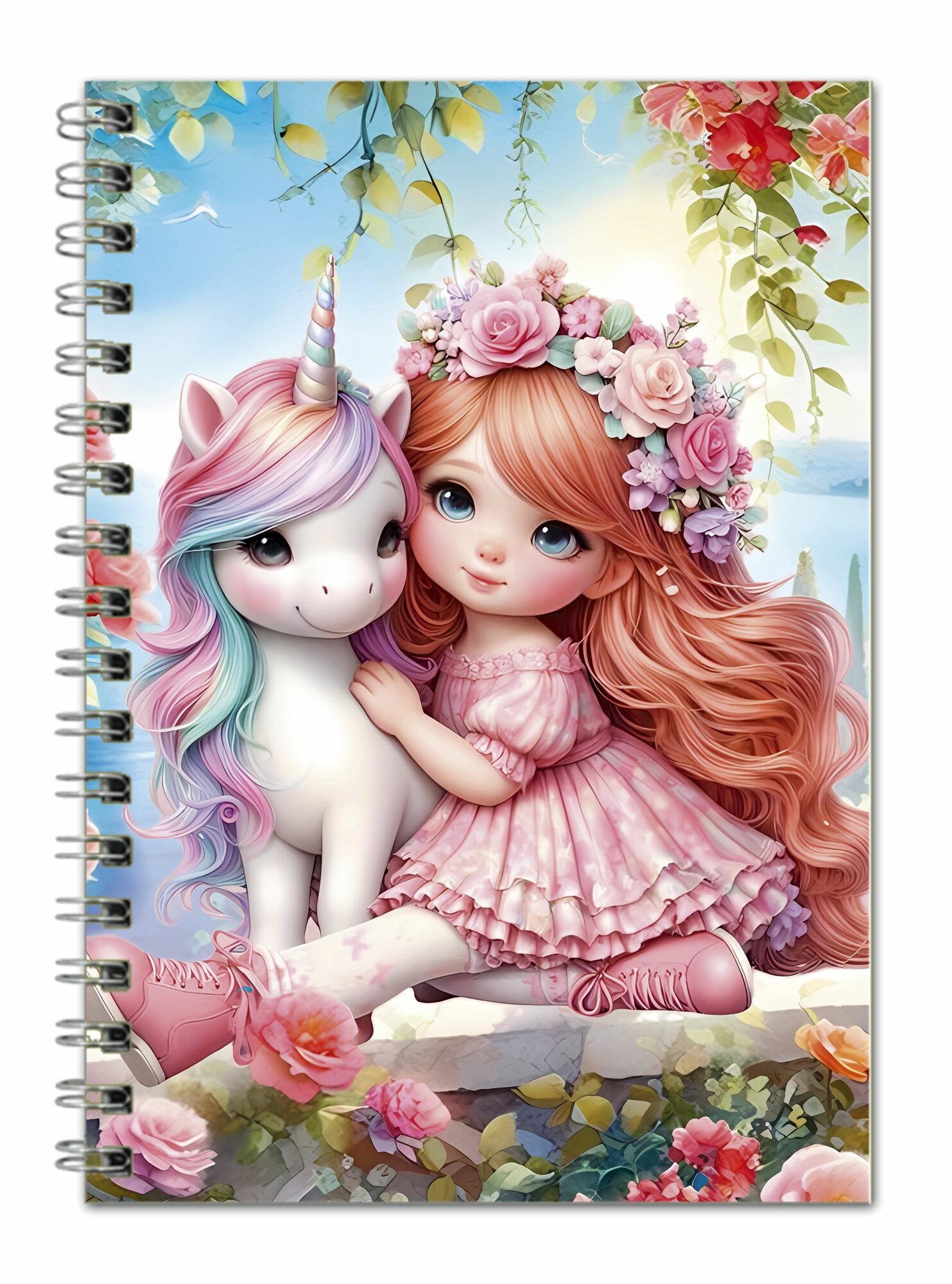 Блокнот "Единороги" вариант 7, для девочек, А5, матовой бумага