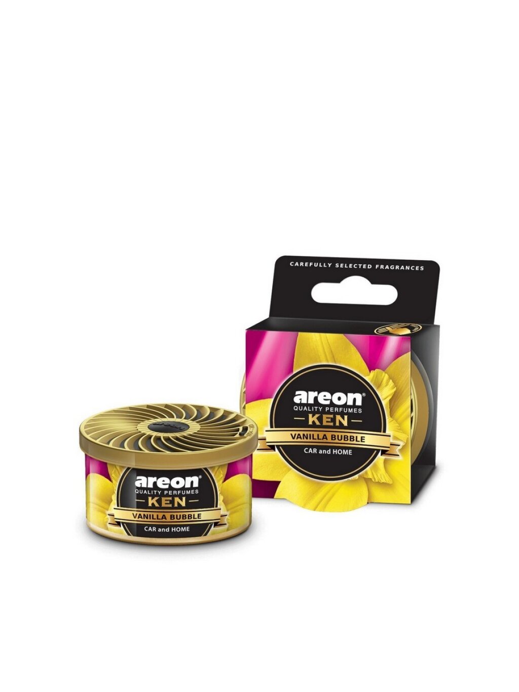 Ароматизатор на панель Areon Gel Ken Blister Vanilla bubble/Ванильный Пузырь