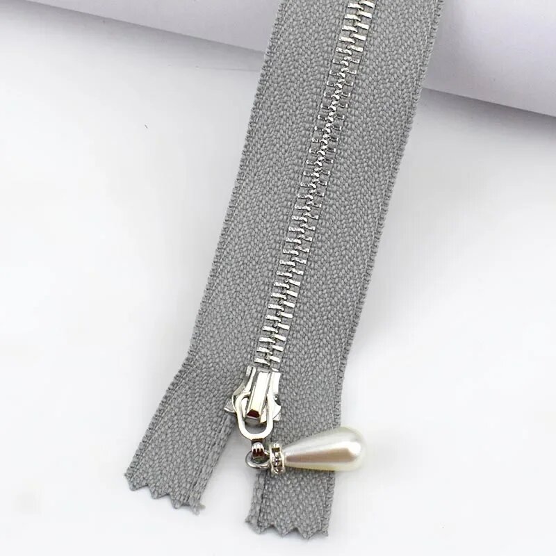 Металлические молнии Meetee 3 шт, 15-70 см GraySilver, CloseEnd-No3-15cm