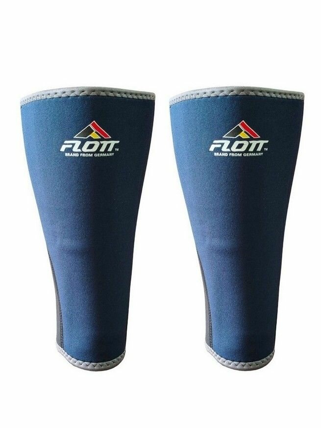 Суппорт голени FLOTT, для взрослых, темно-синий, нейлон, неопрен, размер S