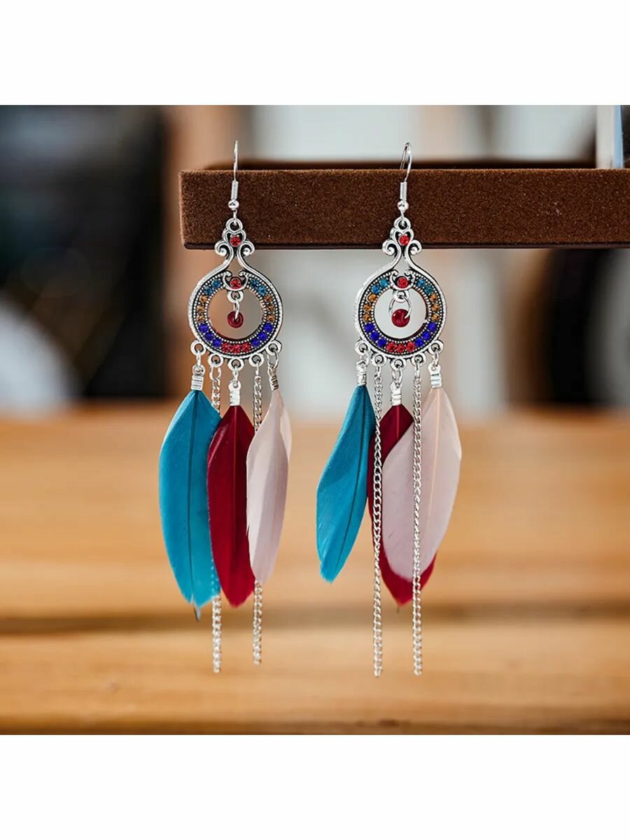 Серьги, искусственный камень