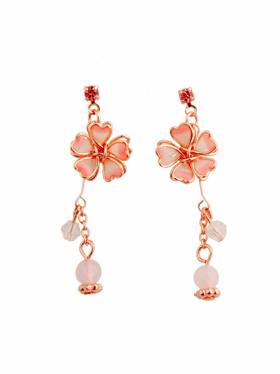 Серьги пусеты, эмаль