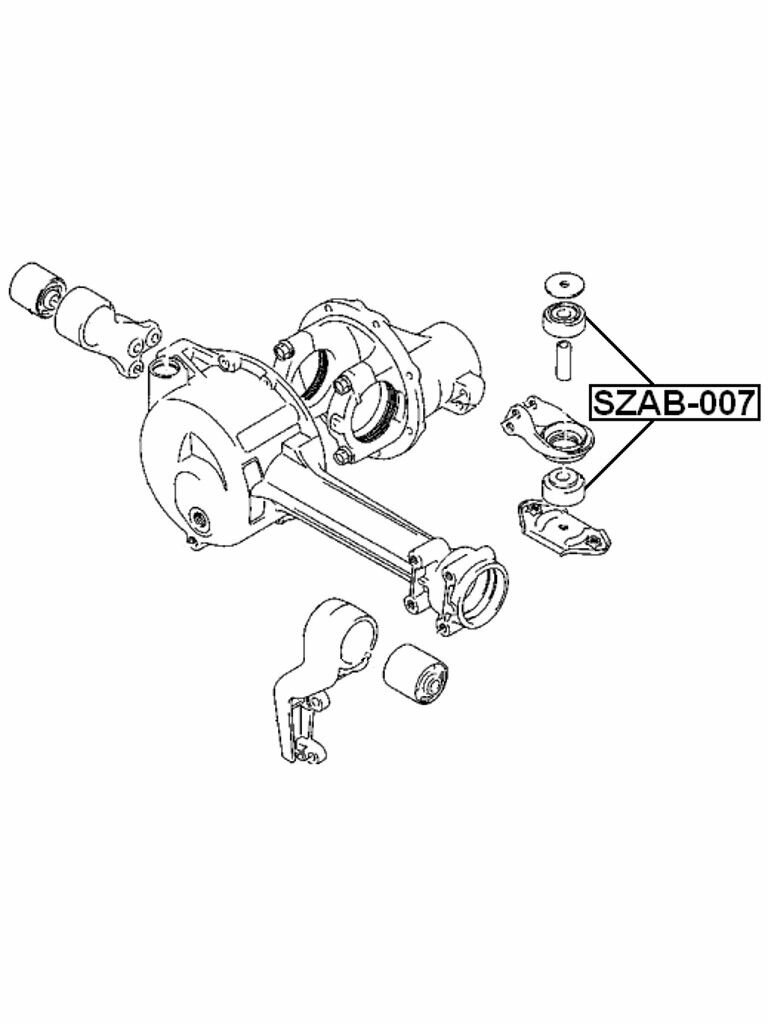 Подушка переднего дифференциала SUZUKI SZAB-007 FEBEST.