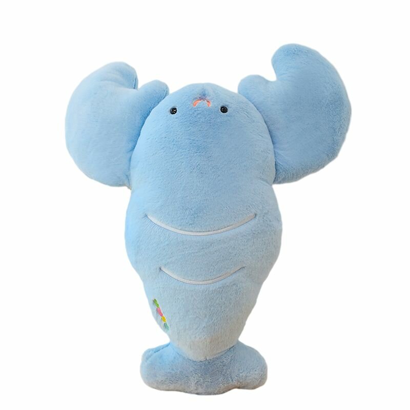 Мягкая игрушка в виде милого омара для детей, идеальный подарок, синий, 65 см.