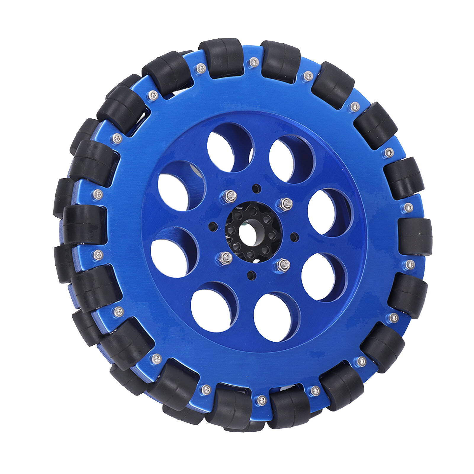 Всенаправленное колесо 8 дюймов, всенаправленная ступица из алюминиевого сплава, составная часть для игрушки-робота DIY (комбинация двух омни-колес) UM5604-0014-0203