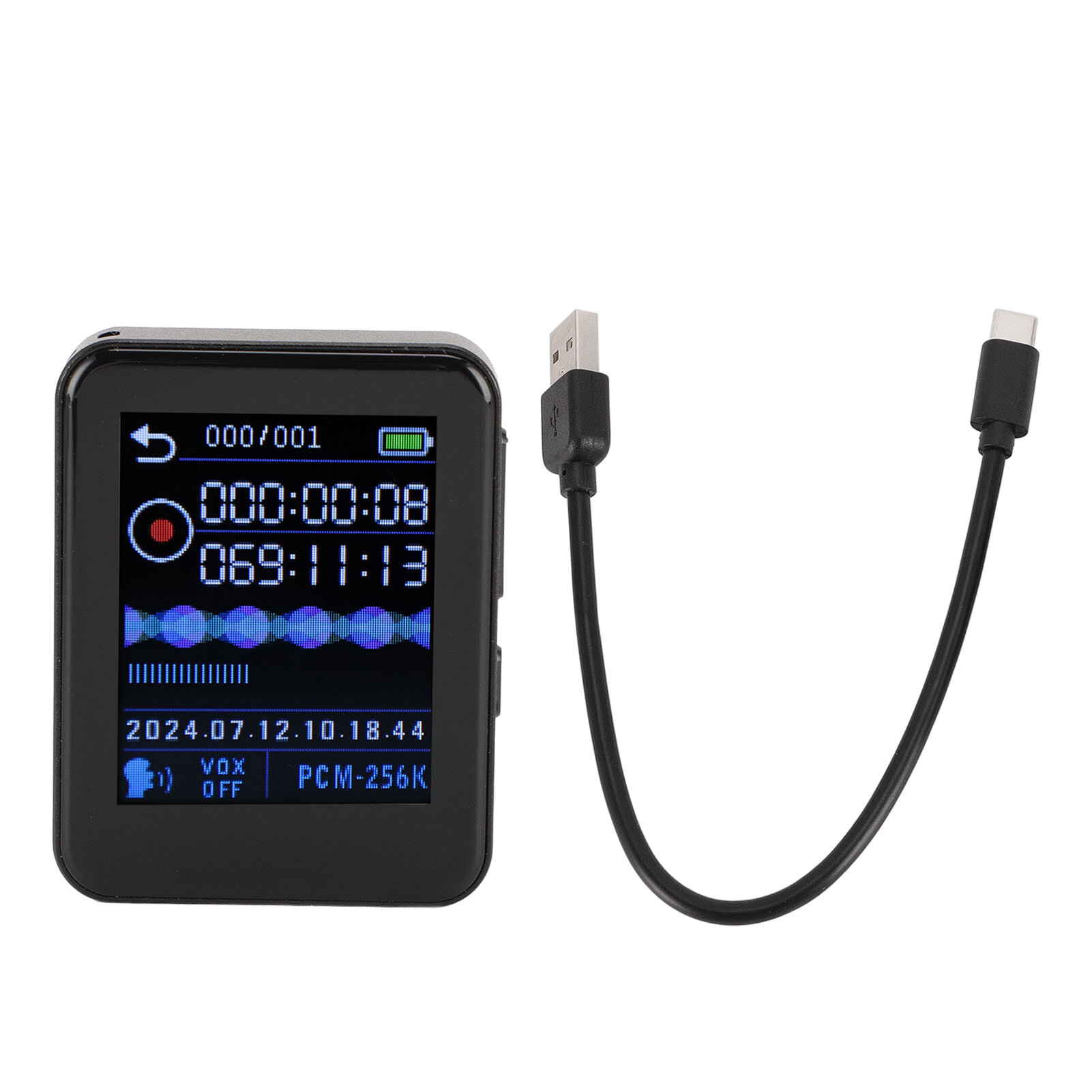 Голосовой рекордер активированный шум шумоподавления HD Timed Mp3 Player Power Off Auto Save Voice Recording Device для ежедневного использования 16 ГБ