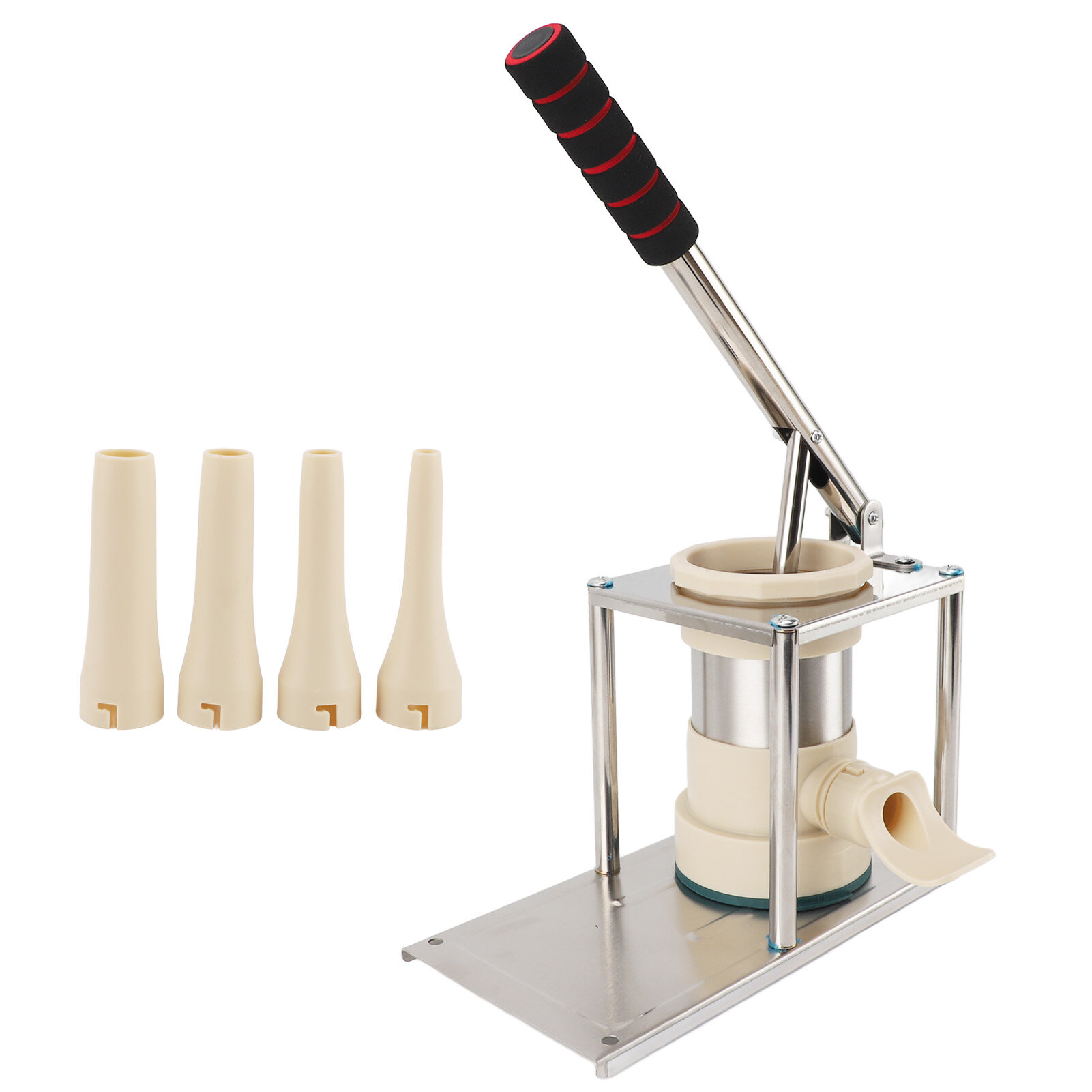 Начинка для колбас из АБС-пластика, вертикальная ручная машина для изготовления колбас в домашних условиях с 4 трубками для начинки для домашней кухни