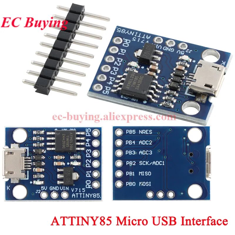 ATTINY Programmer Board ATTINY85 Connector, 2pcs — фото 1