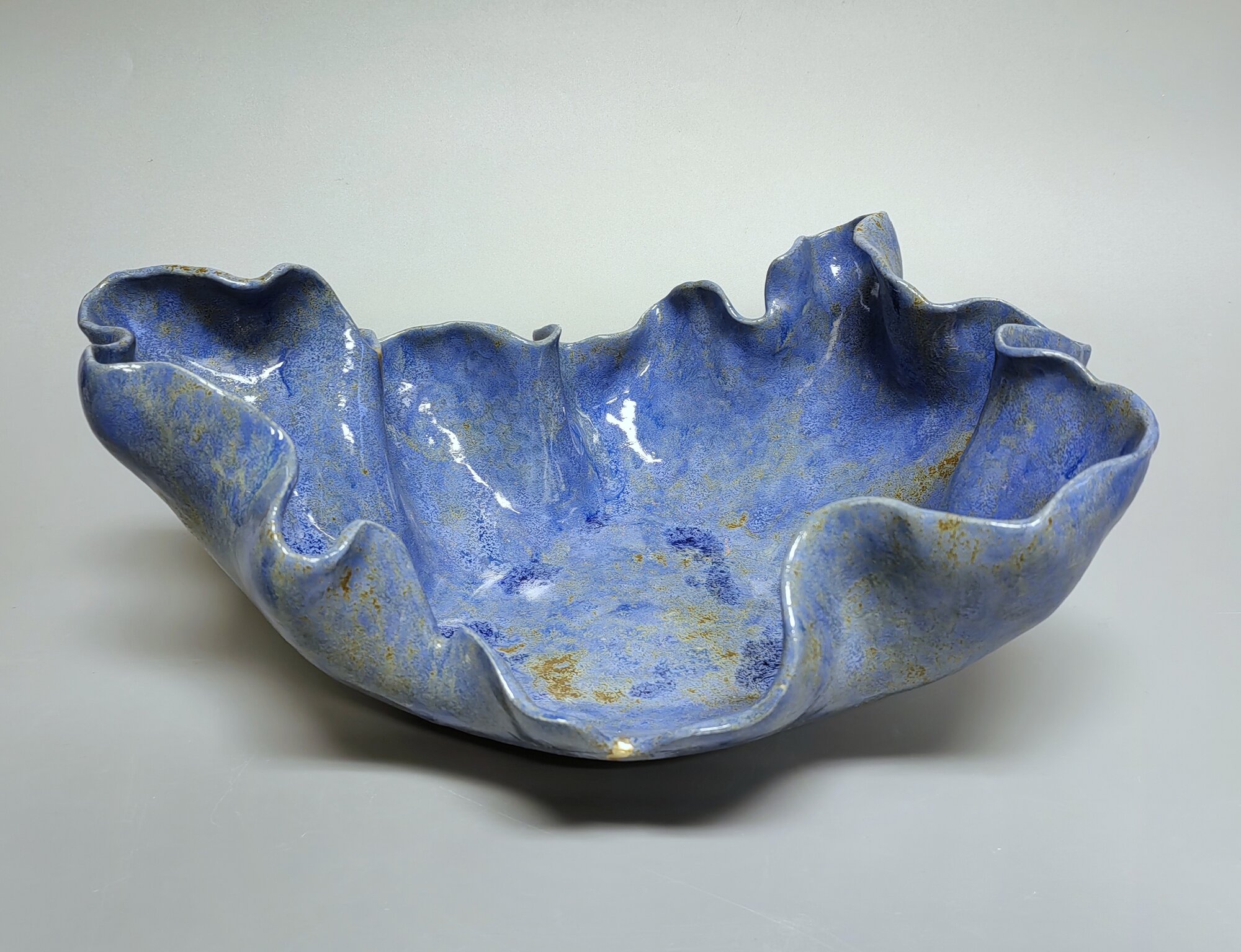 Авторское блюдо ручной работы Irina Volvach Art Ceramics "Андаманское море"