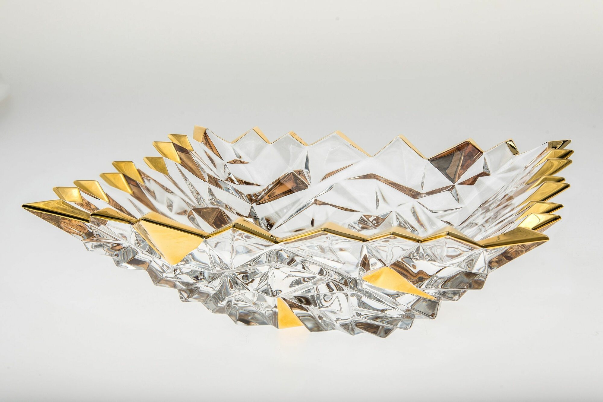 Салатник "GLACIER", декор "Золото", 28 см, Bohemia Jihlava/ ИПХ058