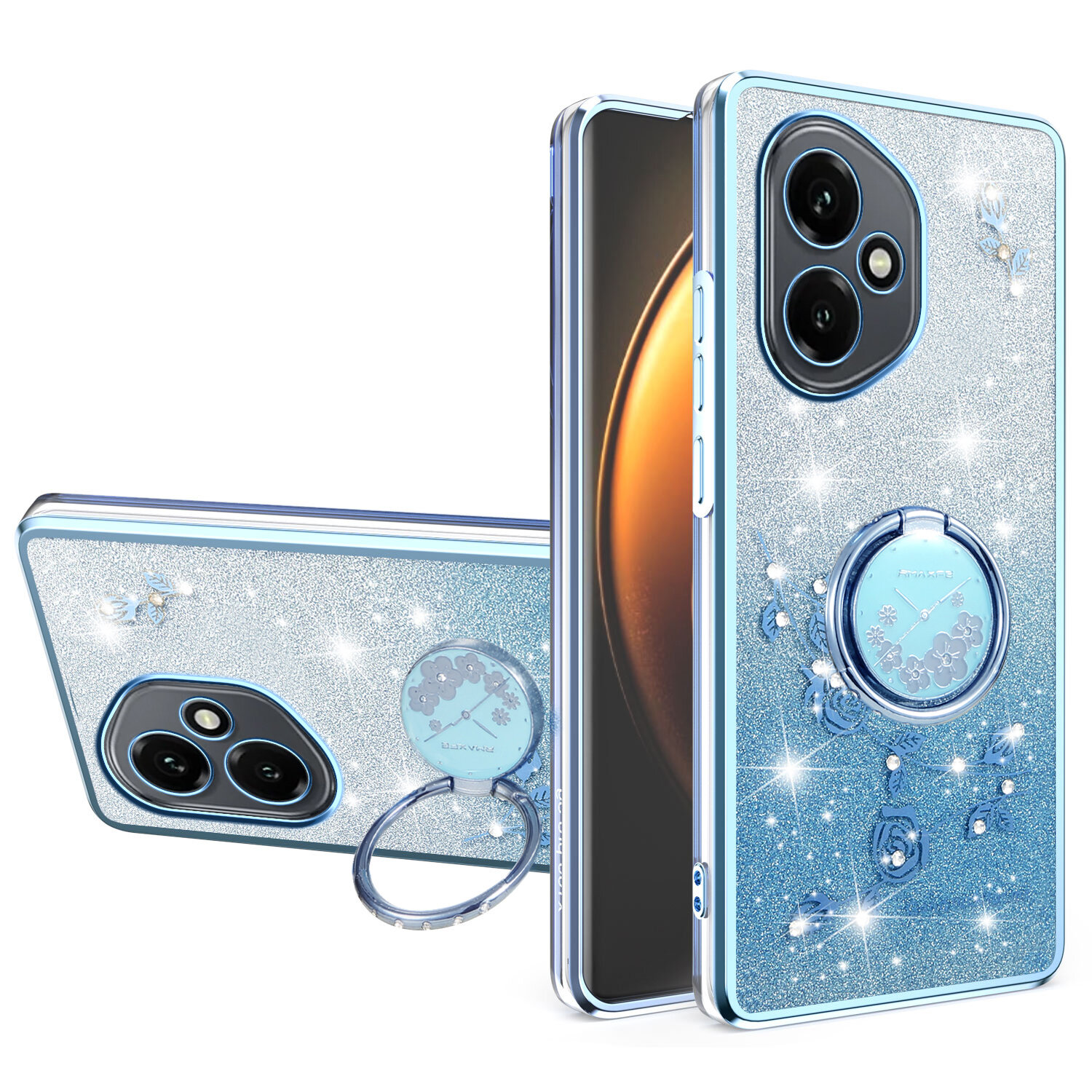 Чехол для Honor 400 / Хонор 400, глянцевая поверхность, пластик, защита камеры, ударопрочный, встроенная подставка, Honor, Honor 400, чехол-кардиомонитор, blue, YyshZhiHuan Honor 400