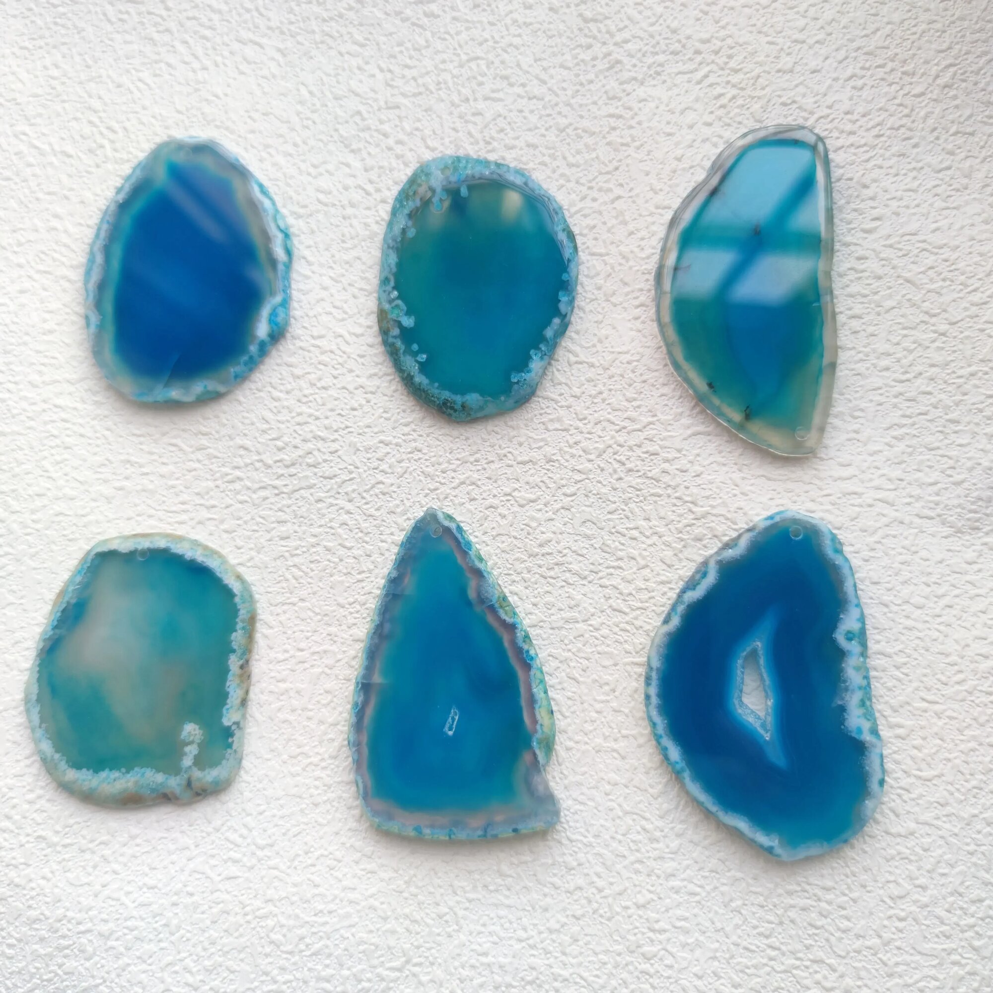 1 шт. натуральный агат жеода полированный нерегулярный кристалл ломтик камень с отверстием DIY кулон минерал украшение дома целебный кристалл