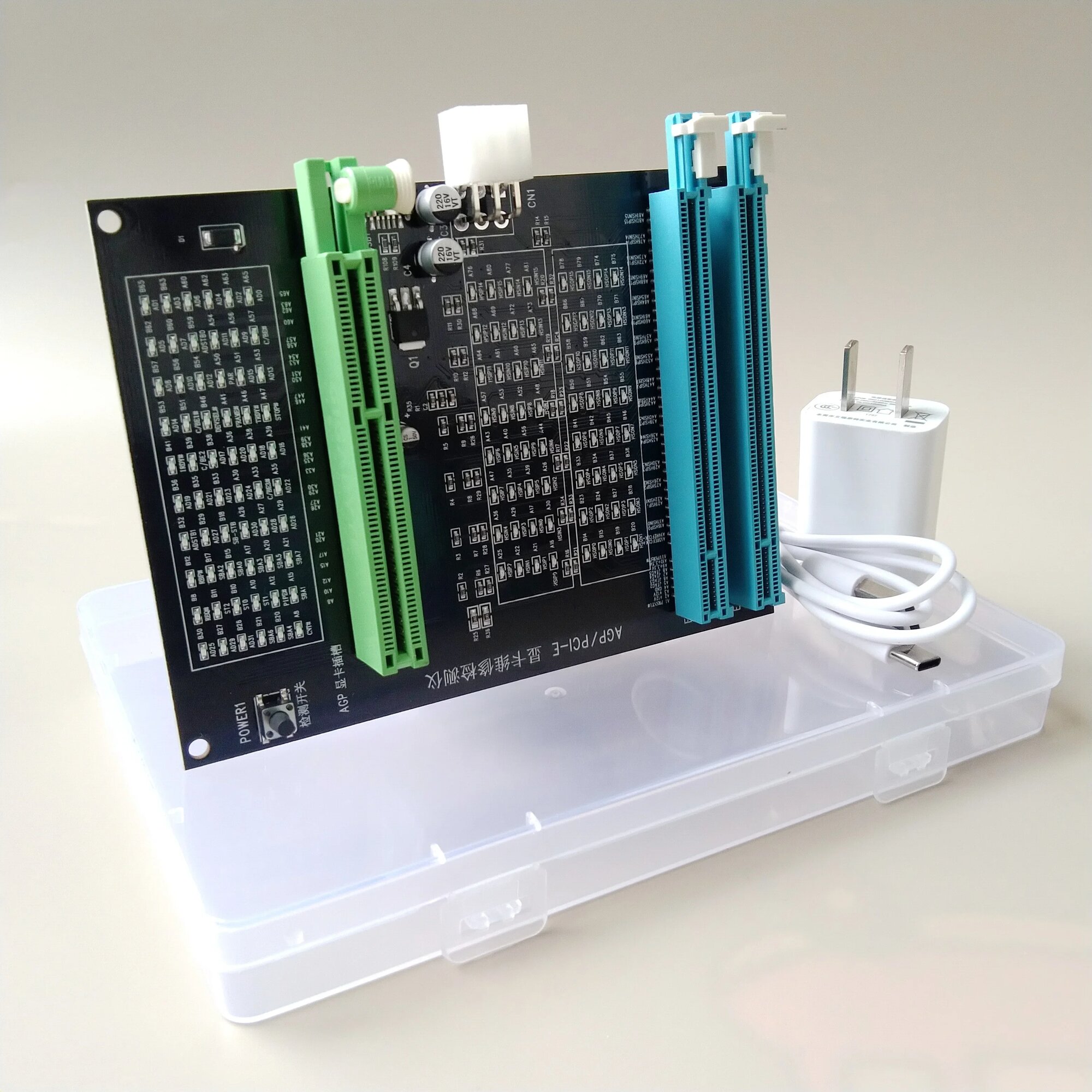 Тестер видеокарты AGP PCI-E mrs- USB power supply