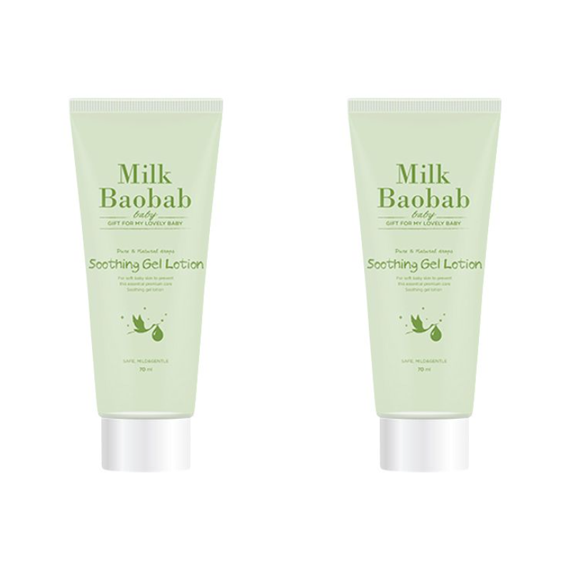 Лосьон MILK BAOBAB Baby для новорожденных успокаивающий Milk Baobab New Born Baby Soothing Gel Lotion, 200 ml, 2 штуки