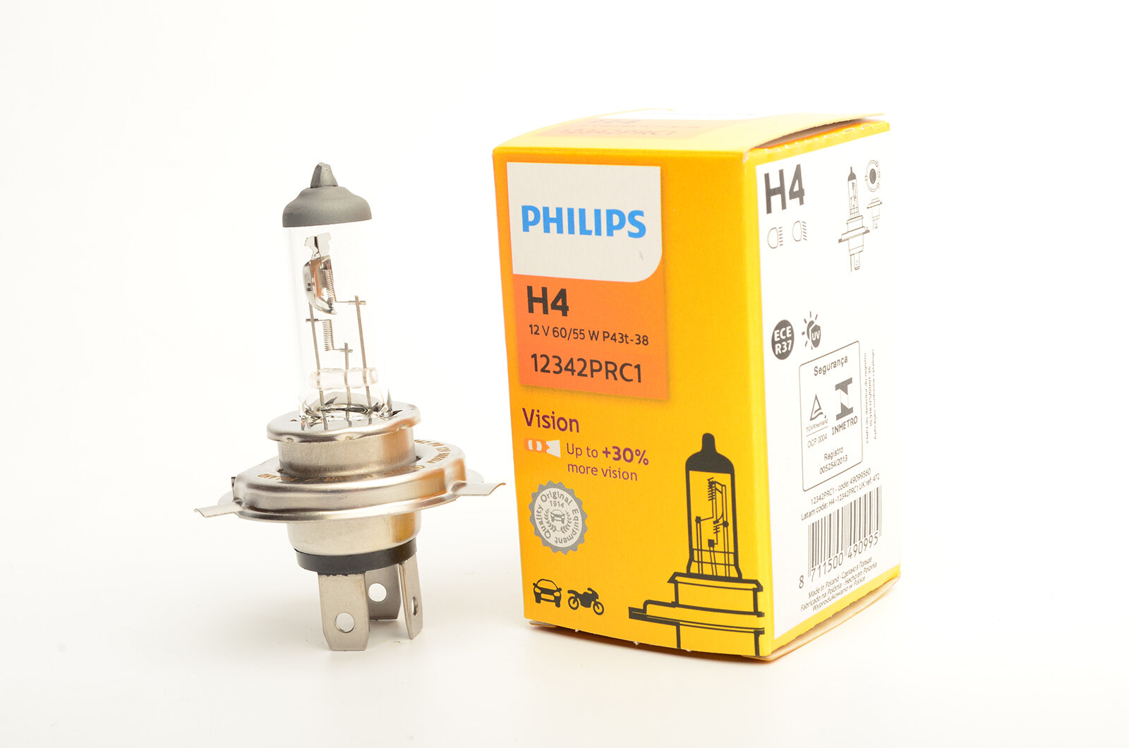 Лампа галогенная 12v h4 60/55w (philips)