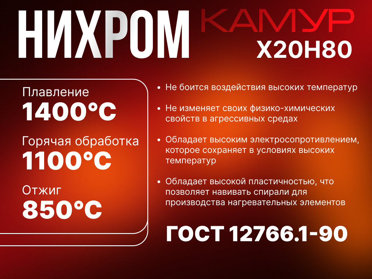 Проволока камур нихром Х20Н80, на катушке, для резки и выжигания, 0.5 мм -1 кг