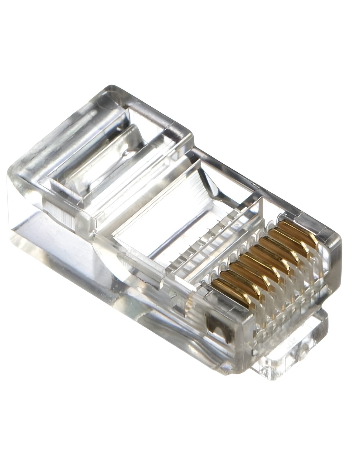 Коннектор RJ-45 штекер (8p8c) cat.5e для одножильного и многожильного кабеля, 5 шт.