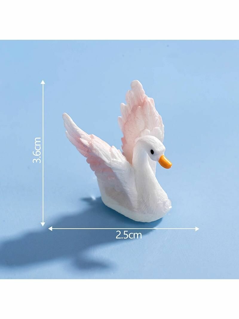 Орнаменты из смолы белый Лебедь