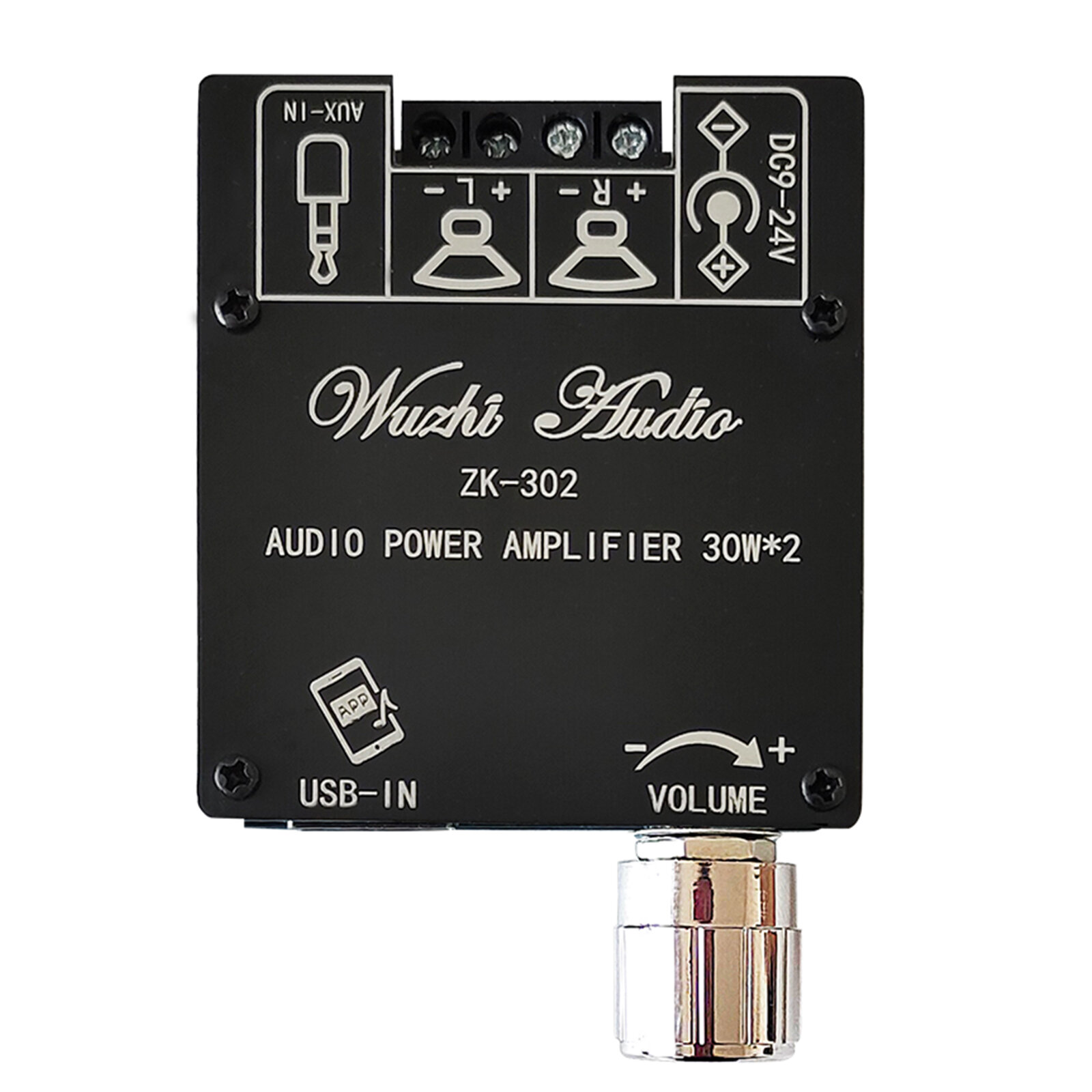 ZK-302 Bluetooth-Совместимый Аудио-Цифровой Усилитель Мощности Стерео Плата 9-24 В 30 Вт + 30 Вт 2.0-Канальный аудио Усилитель Плата