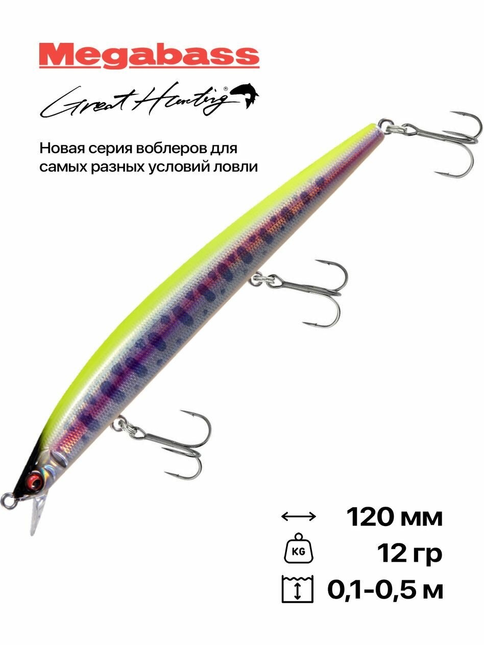 Воблер Megabass GH 120, 120 мм, 12 гр, #LZ Chart Back Yamame