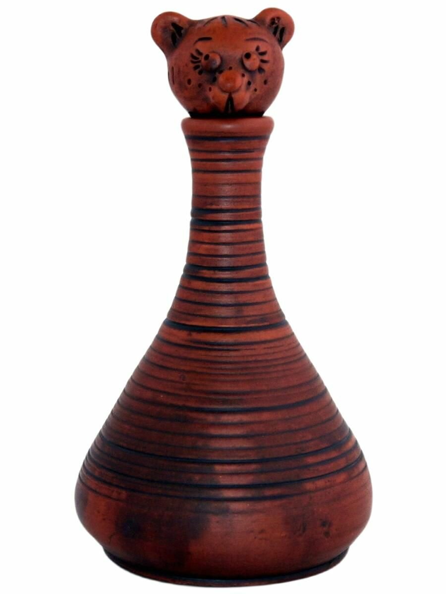 Кувшин для водки медведь + глазурь, глина, керамика, ручная работа