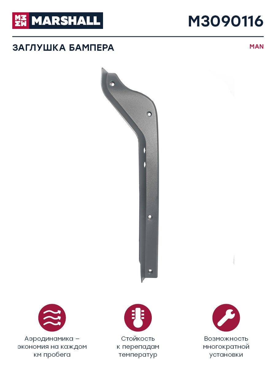 Заглушка бампера M/L/LX пластик прав MAN