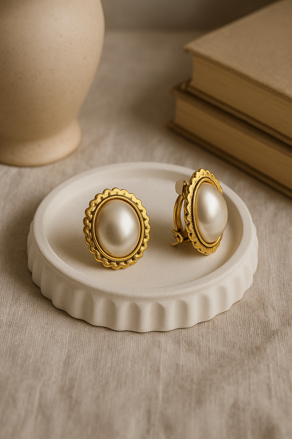 Серьги клипсы, пластик