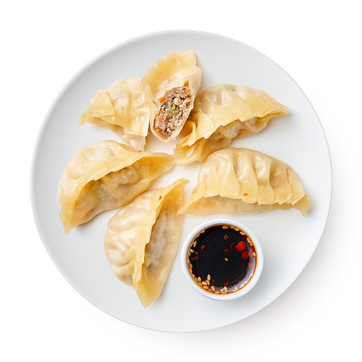 Гёдза "Нияма", с говядиной, на пару, с соусом, 100 граммов, 1 упак.