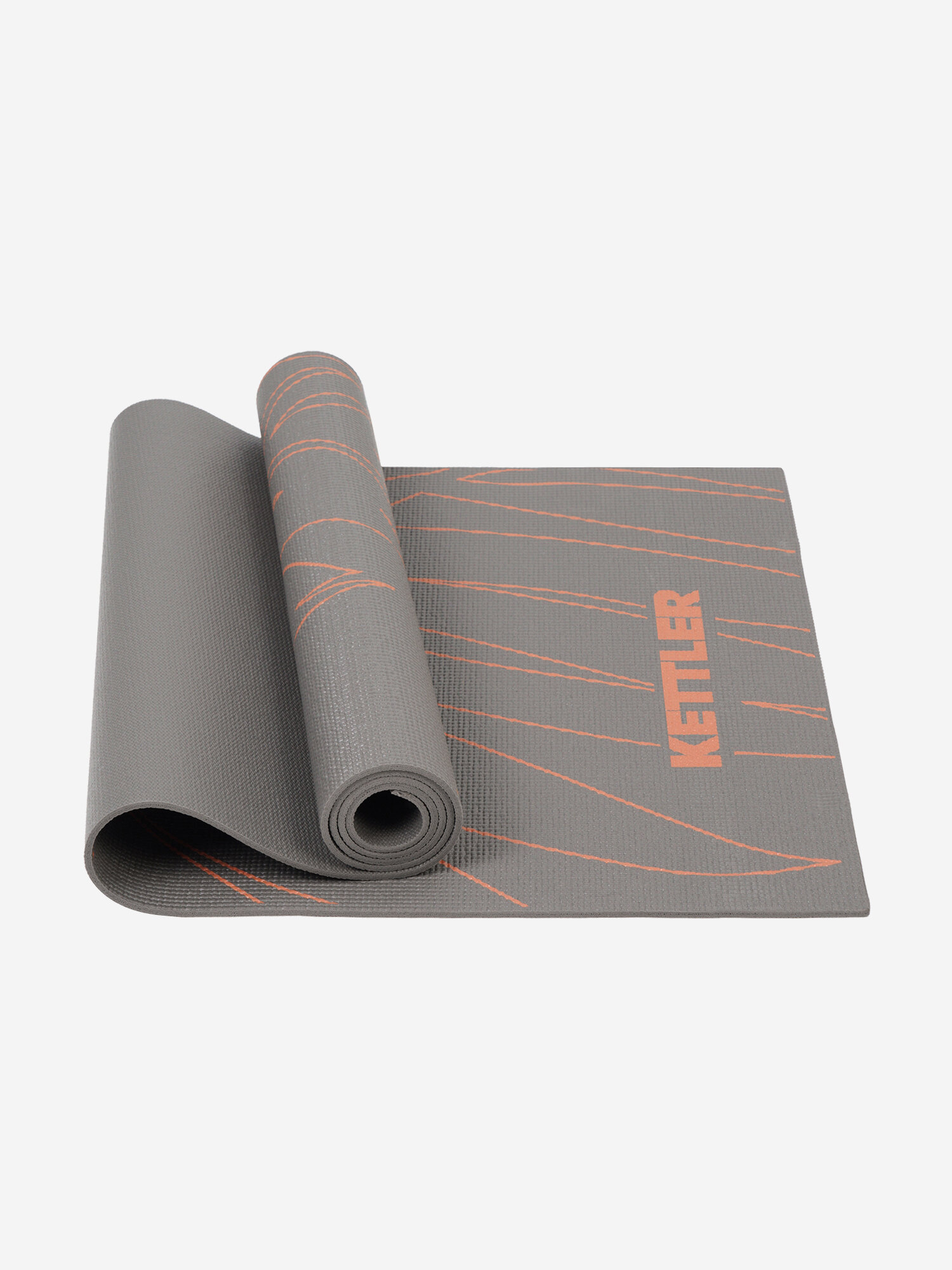 142985-AE one size Мат для занятий йогой Yoga mat серый/оранжевый р. one size