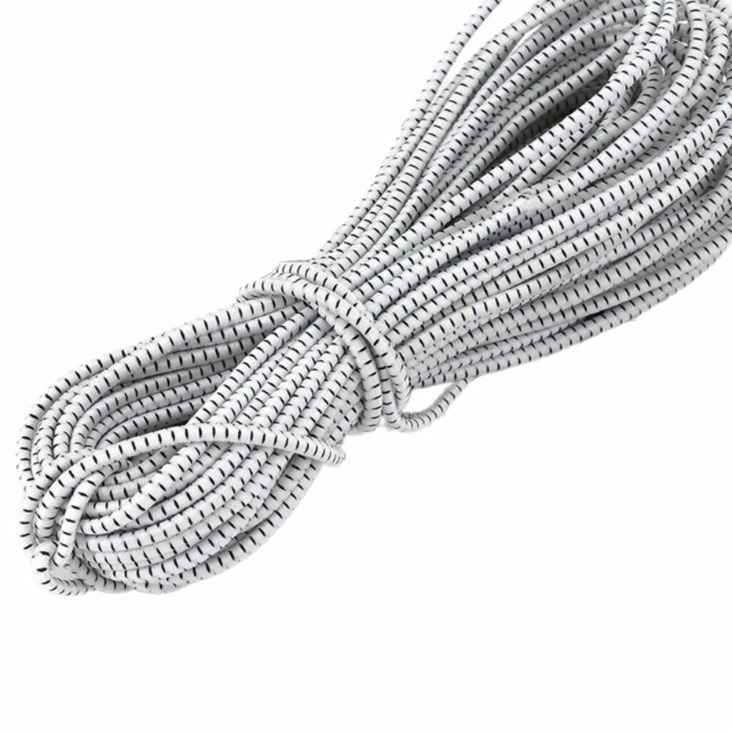 10 метров, эластичная веревка, круглая высокоэластичная резиновая веревка-черный точечный цвет на белом фоне