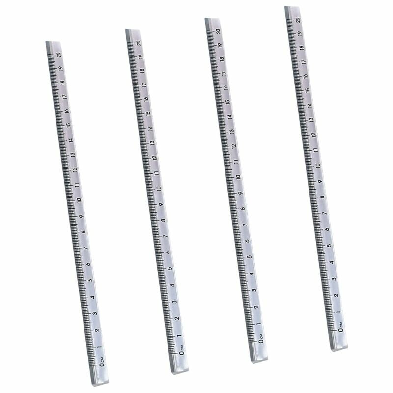Прозрачная акриловая треугольная линейка 20 см-упаковка из 4 штук