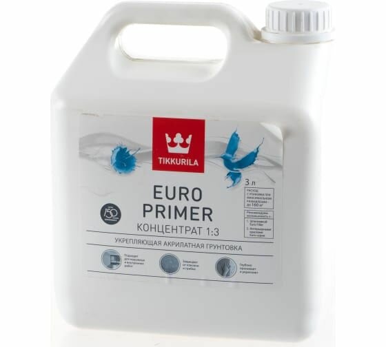 Грунтовка Tikkurila евро PRIMER 3 л 700001238