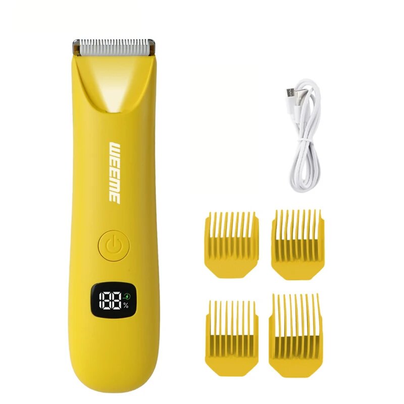 Электрический триммер для тела Men's Body Hair Trimmer YELLOW