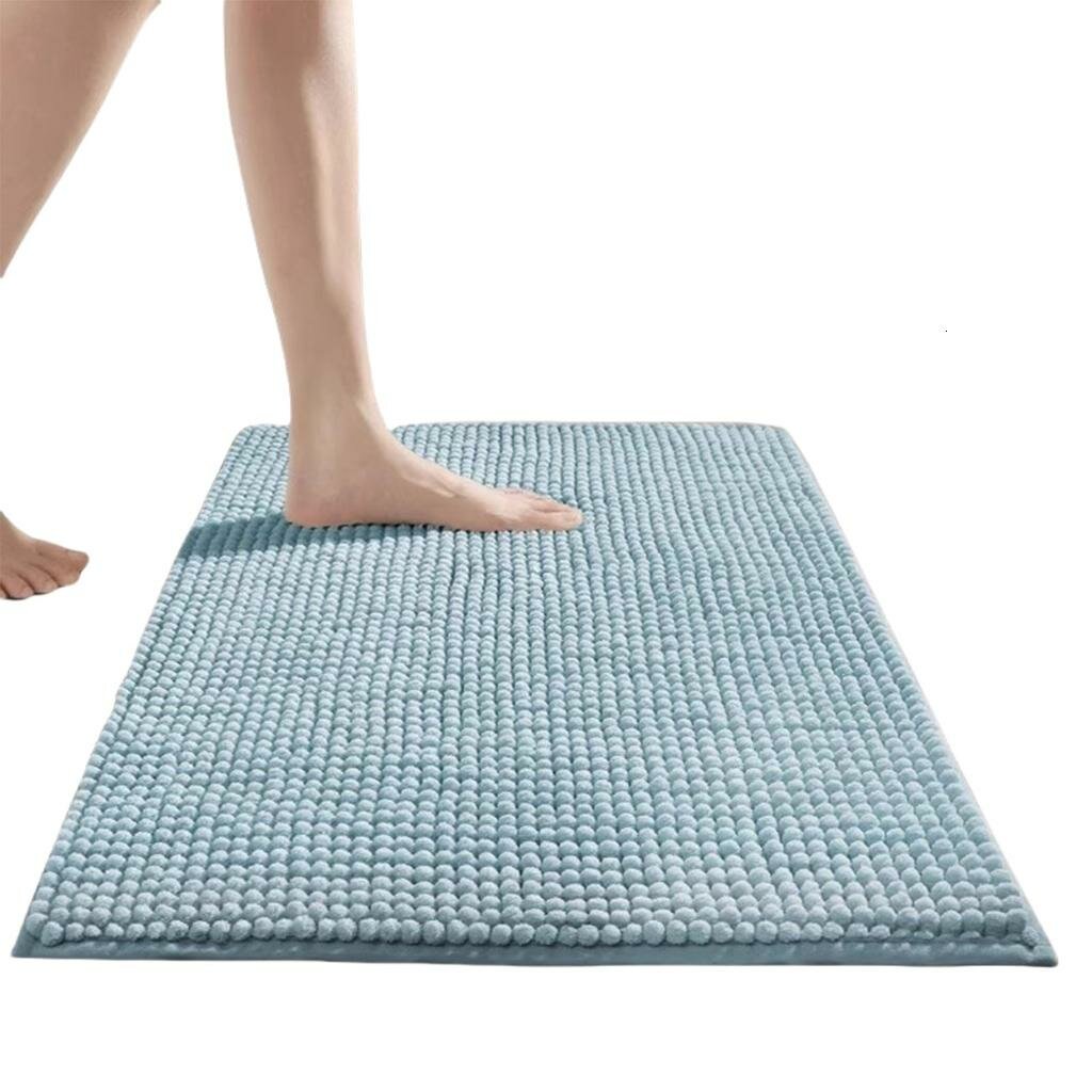 Коврик в ванную комнату из шенилла, Дымка голубая - 40смх60см