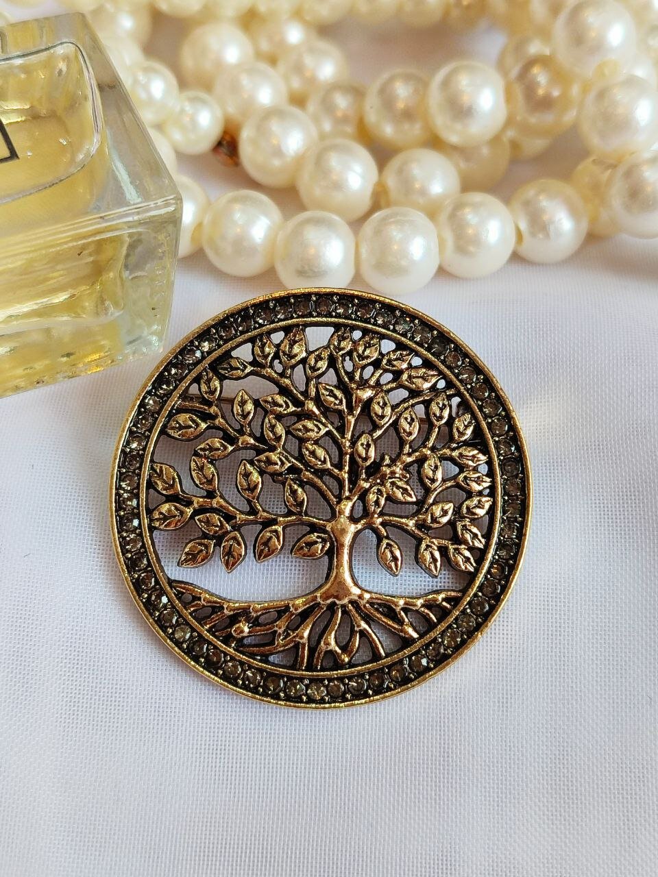 Брошь, стразы