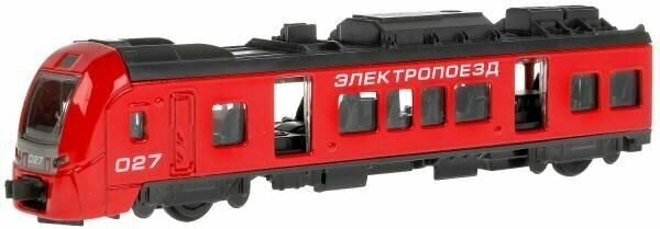 Модель металлическая Технопарк Пассажирский Электропоезд, свет+звук, 17 см