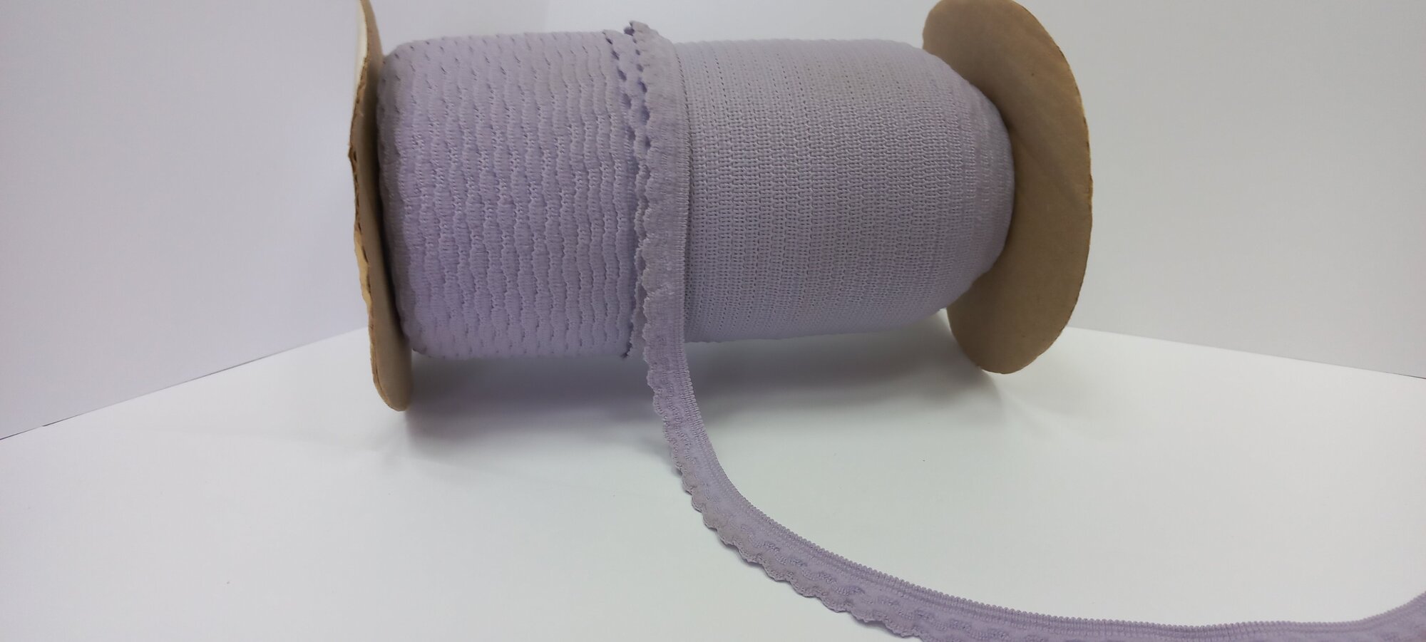 Резинка ажурная Raccoonya 10 мм (нам. 10м) цвет сиреневый №2709. Резинка бельевая ажурная. Резинка декоративная