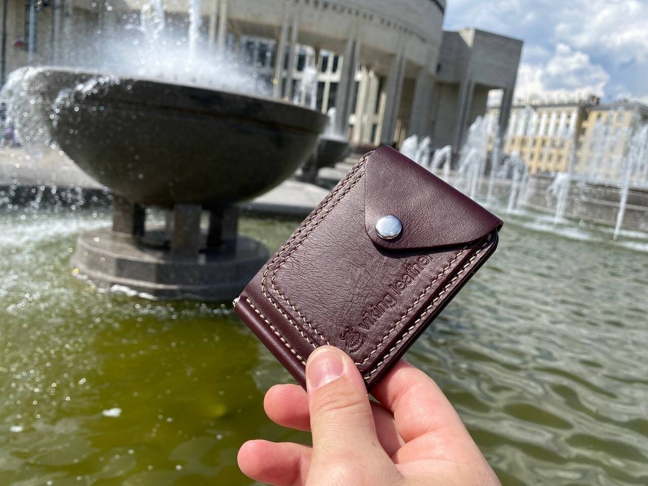 Зажим для купюр viking leather craft