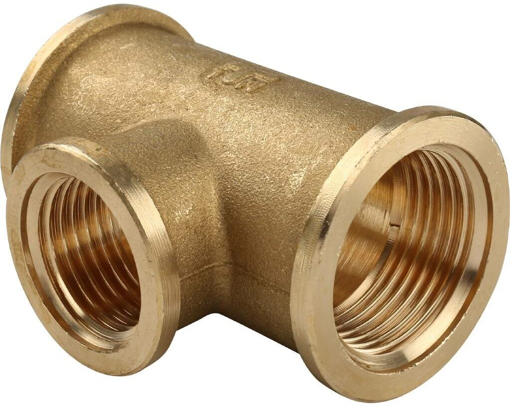 Тройник резьбовой ВР 3/4" x 1/2" x 3/4" латунь TIEMME