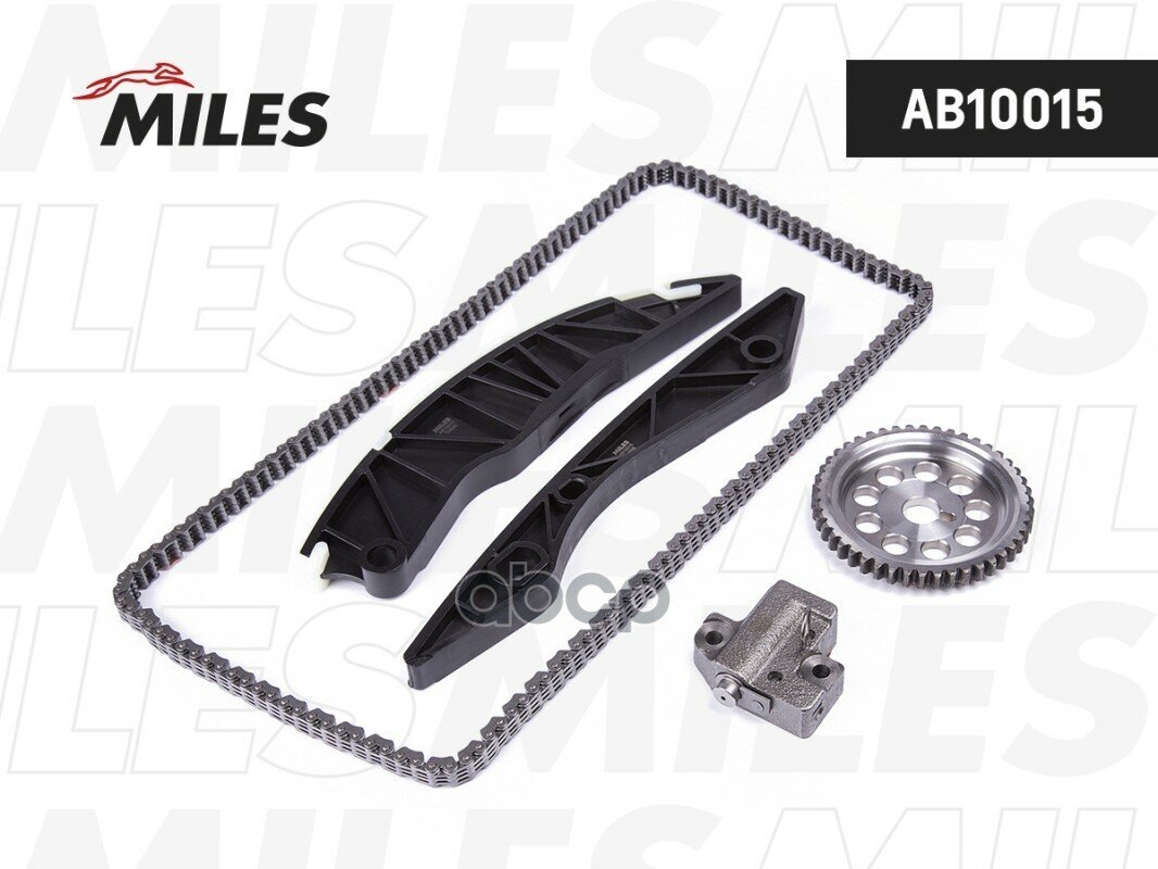 Комплект цепи ГРМ KIA CEED 1.6 CVVT G4FA/G4FC 12- MILES co звездочкой распредвала Miles арт. AB10015