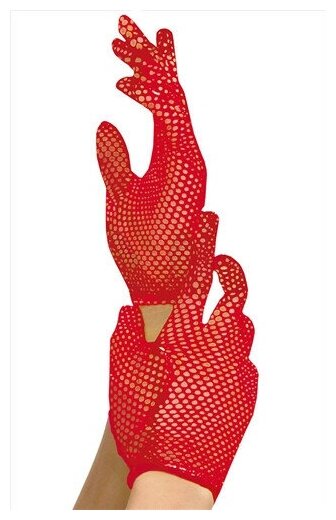 Перчатки ажурные перчатки до запястья от Leg Avenue, красный
