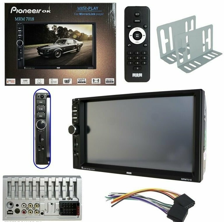 Автомагнитола CARLIVE A7018, 2DIN, сенсорный дисплей 7", Bluetooth, пульт на руль с голосовым управлением