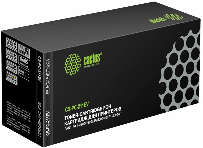 Картридж лазерный Cactus CS-PC-211EV (PC-211EV) чер. для Pantum M6550/P2500, 1682883