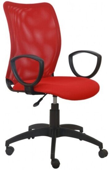 Кресло офисное Бюрократ CH-599/R/TW-97N спинка сетка красная, сиденье красное TW-97N