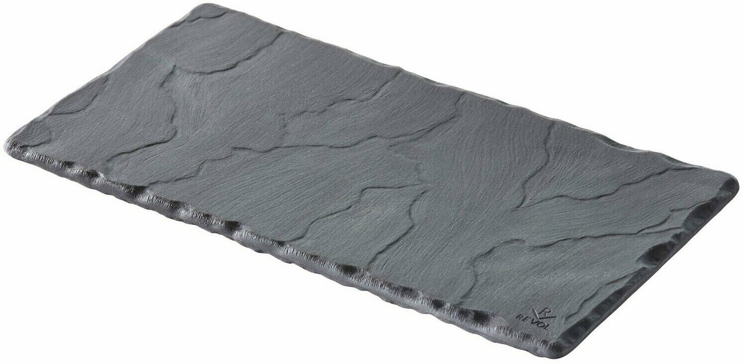 Блюдо Revol Базальт для подачи 200х100х7мм, керамика, черный