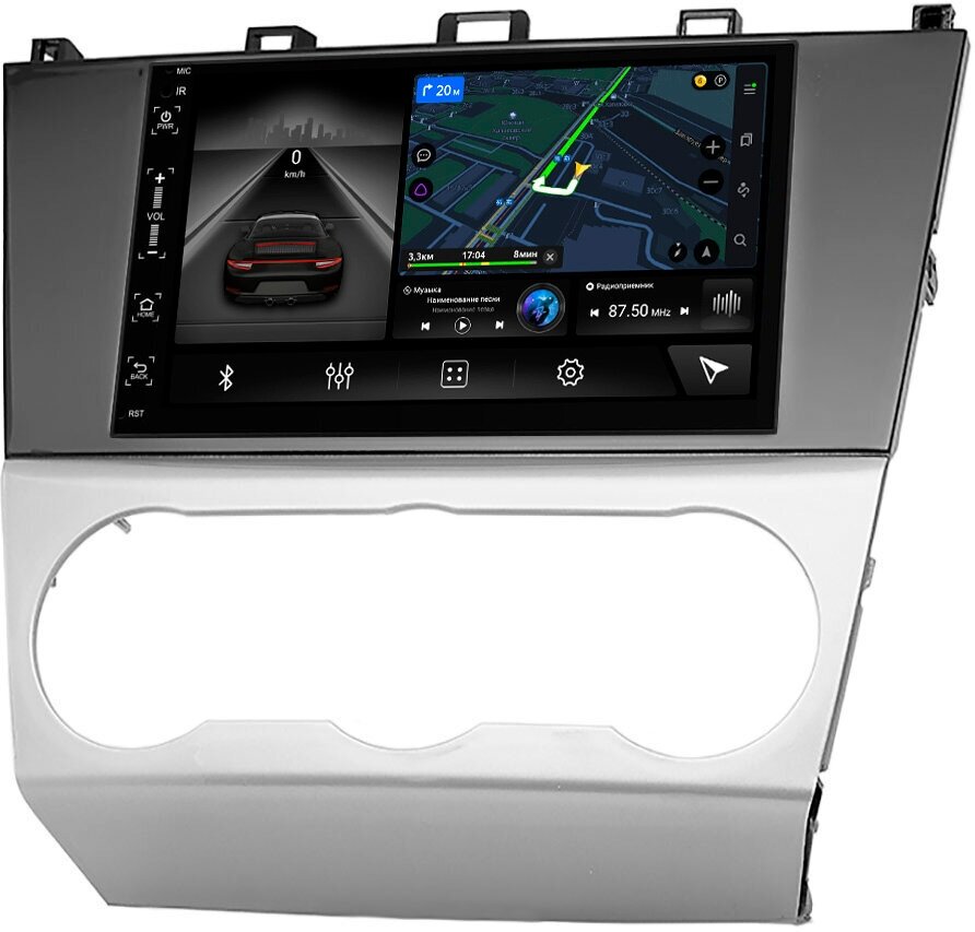 Штатная магнитола Subaru Forester 4, Impreza 4 2011-2016, XV, Crosstrek 2015-2017, WRX 2016-2021 (глянец черный, серебро) Canbox M-Line 5511-RP-11-662